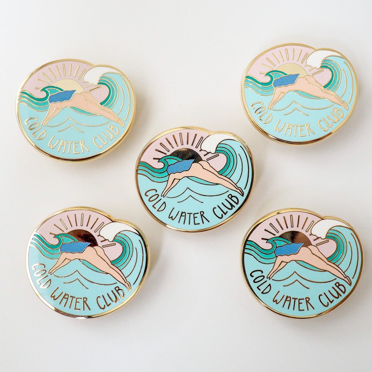 Cold Water Club Wild Swimming Enamel Pin – The Black Pug Press